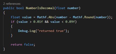 Unity Was Trying To Figure Out Why My Function Wasnt Returning True