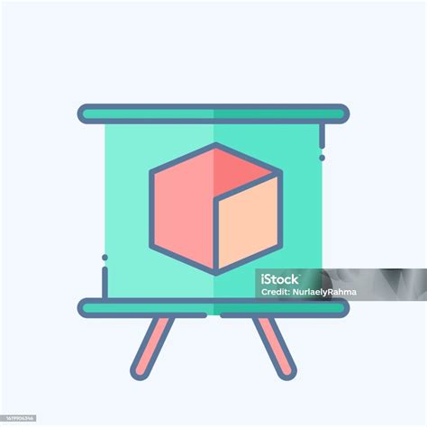 아이콘 3d 프리젠테이션 3d 시각화 기호와 관련이 있습니다 낙서 스타일 심플한 디자인 편집 가능 간단한 그림 3차원 형태에 대한 스톡 벡터 아트 및 기타 이미지 Istock