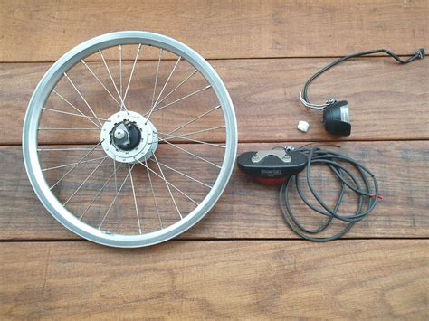 Brompton Folding Bike Son Dynamo Front Wheel With Front And Rear Light