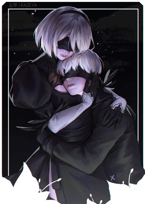 Safebooru 1boy 1girl 2b Nierautomata 9s Nierautomata Blindfold