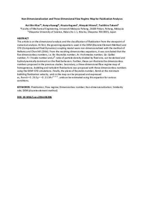 Pdf Non Dimensionalization And Three Dimensional Flow Regime Map For