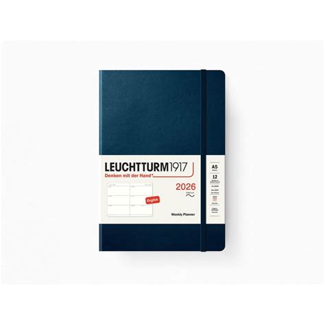 2026 Leuchtturm 1917 Weekly Planner Deep Sea Softcover Medium A5