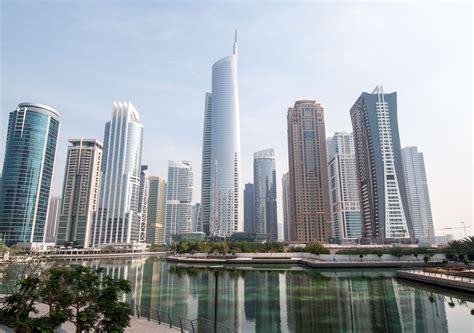 Banco de imagens Horizonte Arranha céu Paisagem urbana Centro da cidade Dubai Marco
