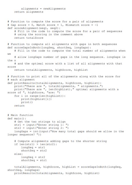 Solved Csc 110 Homework 9 Bioinformatics We Have Seen