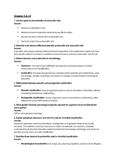 Chapter 5 19 21 24 Microbial Classification And Characteristics