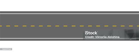 표시가있는 빈 직선 도로 수평 고속도로 오버헤드 뷰 흰색 배경에 격리 된 원활한 도로 템플릿 도시지도의 차도 요소 도로에 대한 스톡 벡터 아트 및 기타 이미지 Istock