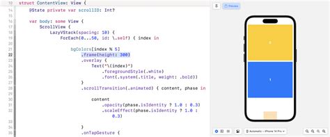 animating scroll view with swiftui