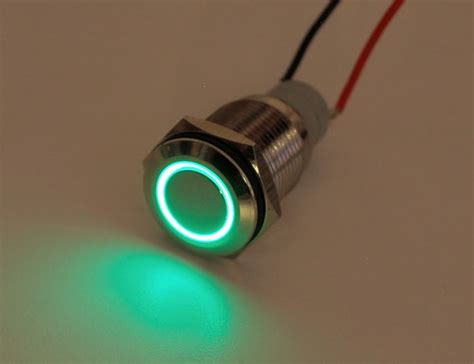 New Products Waterproof Metal Pushbuttons With Led Ring 16mm Red