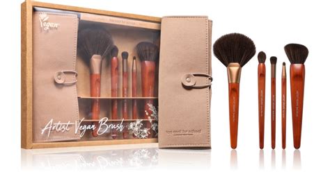 Too Cool For School Artist Vegan Brush Set Makeup Brush Set With A