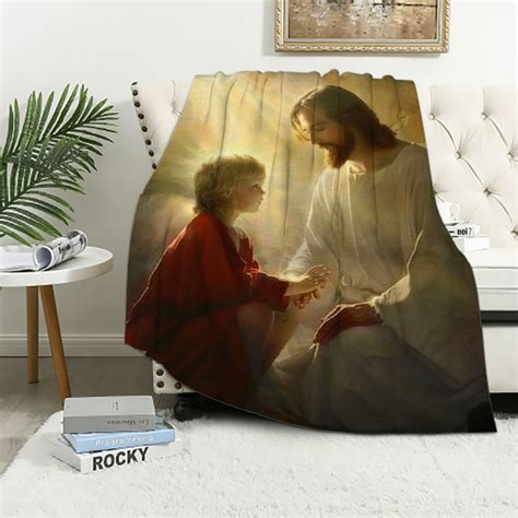Shiartex Jesus Christ Blanket Christian Religious Bible Verse Scripture