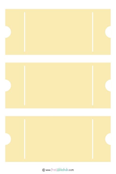 Free Printable Blank Ticket Design Templates Pdf Included