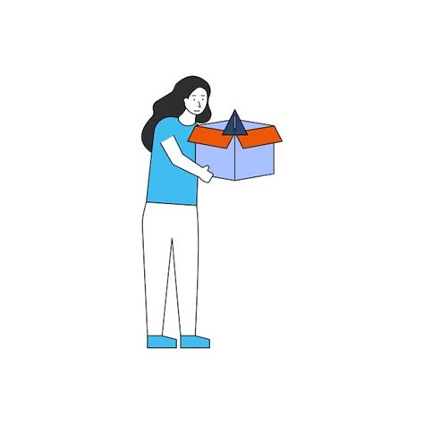 Premium Vector The Girl Has A Package Of Error Files