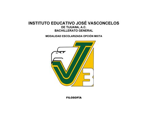 Filosofia Ok Carta Descriptiva Instituto Educativo JosÉ Vasconcelos