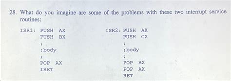 Solved What Do You Imagine Are Some Of The Problems With