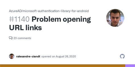 problem opening url links · issue 1140 · azuread microsoft