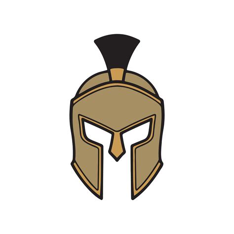 Illustration Of A Simple Doodle Fierce Spartan Armor Helmet 68218624