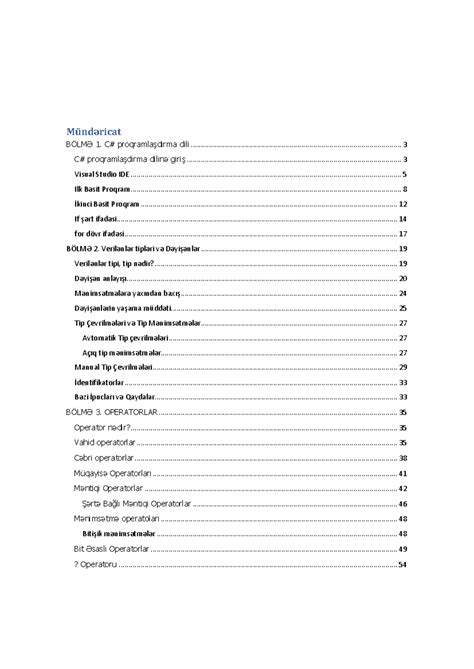 C C Başlanğıc Və Orta Mündəricat BÖlmƏ 1 C Proqramlaşdırma Dili C Proqramlaşdırma