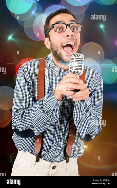 Nerd Posing Stock Photo Alamy