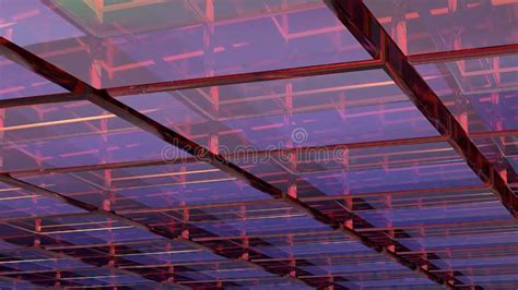 Orange And Purple Cube Scientific Structure Elegant Modern 3d Rendering