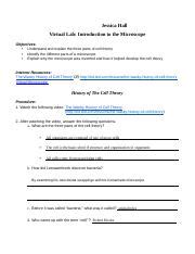Introduction To Cell Theory Parts Of A Microscope History Of Course Hero
