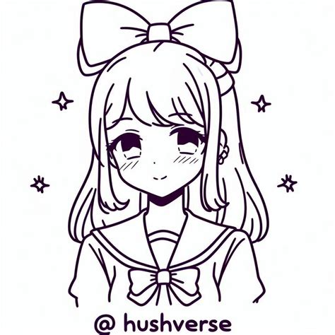 Simple Cute Anime Girl Drawing Easy Ideas 👧🏻 Perfect For Beginners