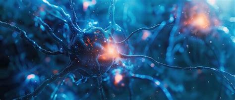 Neural Network Spark Central Neuron Glowing Premium Ai Generated Image