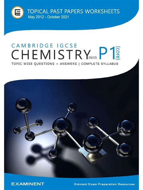 1749 Past Paper Topic Questions Igcse Chemistry P1 Mcq