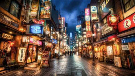 Tokyo Street In 1990 At Night City Pop Art Style 2 Stock Illustration Illustration Of