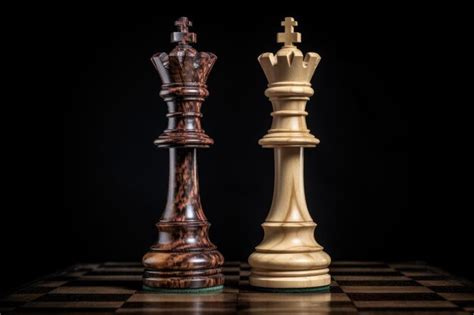Premium Ai Image Two Chess Pieces In A Mutually Protected Position
