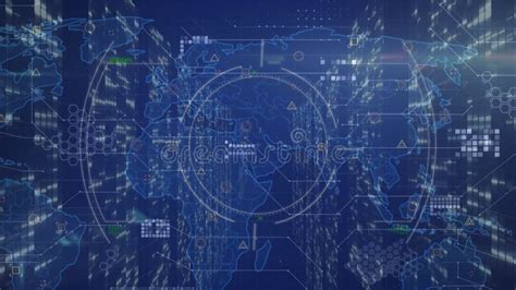 Animation Of Scope Scanning Over World Map On Black Background Stock Footage Video Of Video