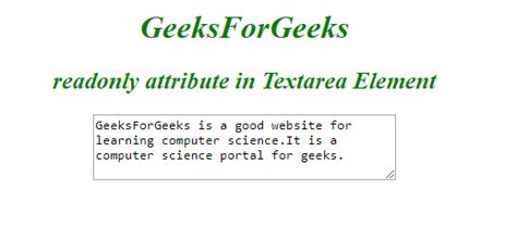 Html Readonly属性用法及代码示例 纯净天空