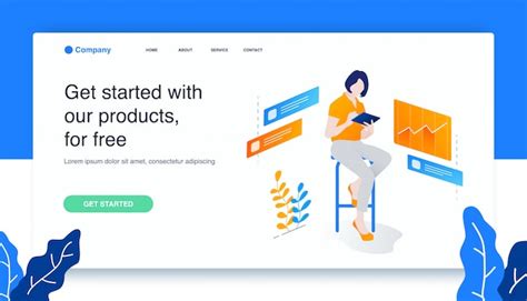 Premium Vector Isometric Woman Working On The Tablet Programmer