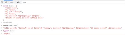 Incorrect Javascript Syntax Highlighting For Quotes In Arrays · Issue