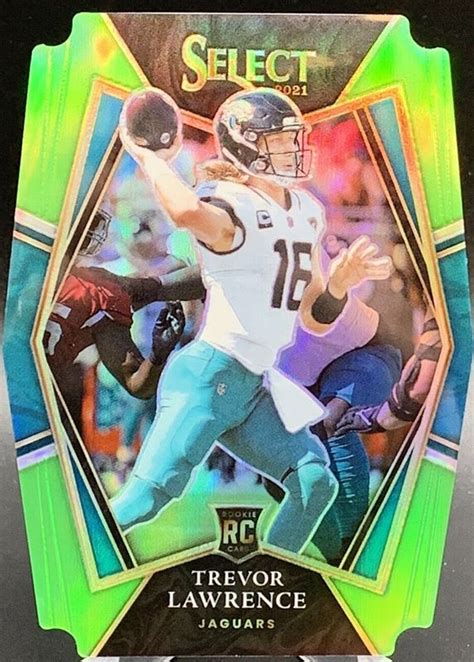 Trevor Lawrence 2021 Select 143 Premier Level Neon Green Die Cut 349