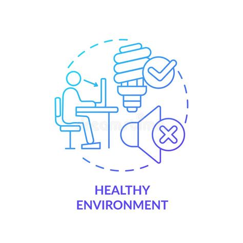 2d Gradient Healthy Environment Line Icon Concept Stock Vector