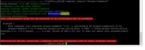 Can T Install Commerce Error Drupal Org