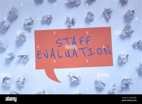 Sign Displaying Staff Evaluation Business Idea Clarifies The Direction