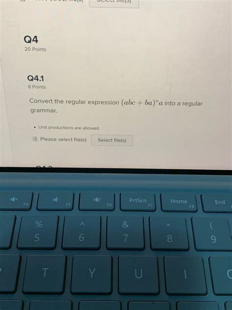 Solved Q4 20 Points Q41 8 Points Convert The Regular