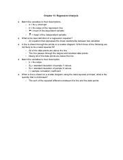 Chapter RegressionAnalysis Chapter Regression Analysis Match The Variables To Their