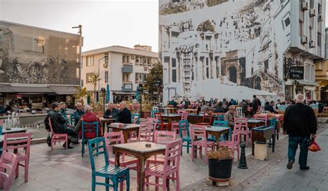 Pedestrian Zone With Cafes In The Historic Town Of Selcukk Izmir