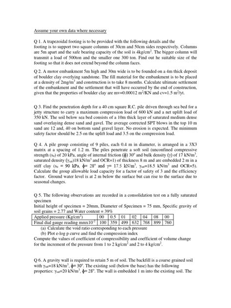 Assignment Pdf Deep Foundation Materials