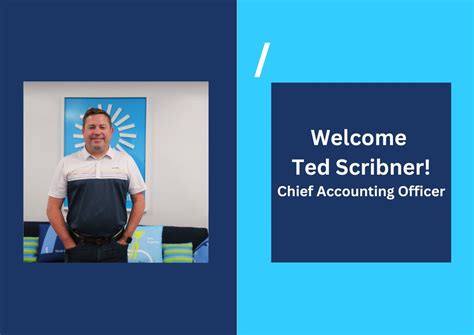 Welcome Theodore Scribner Cfa Cpa Our New Chief Accounting Officer Ted Brings Strategic And
