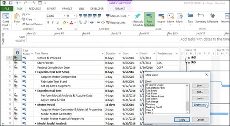 Copy Views In Microsoft Project Sharing Views With Other Projects
