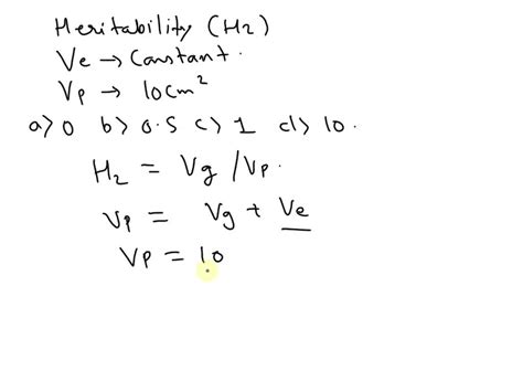 Solved What Is The Calculated Value Of Heritability H2 If You Hold