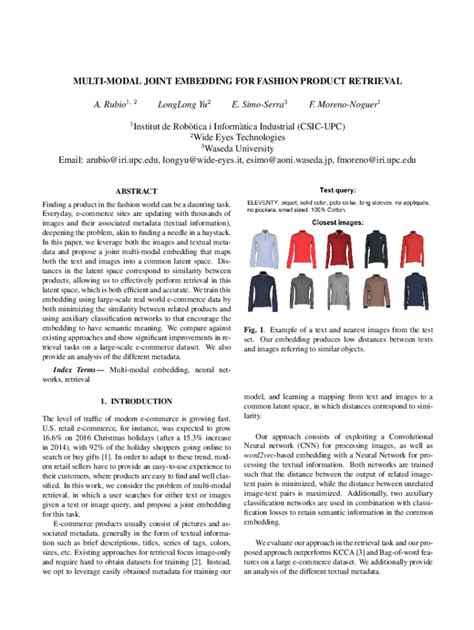 fillable online multi modal joint embedding for fashion product
