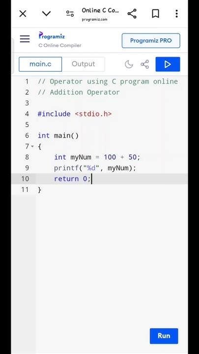 Addition Operator Using In C Program Operator Beginners Programming Coding Trending