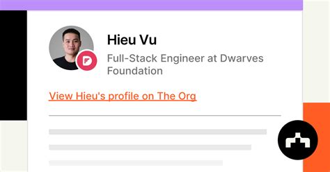 Hieu Vu Full Stack Engineer At Dwarves Foundation The Org