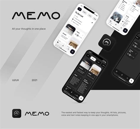 Memo Mobile App For Notes UI UX Design Behance