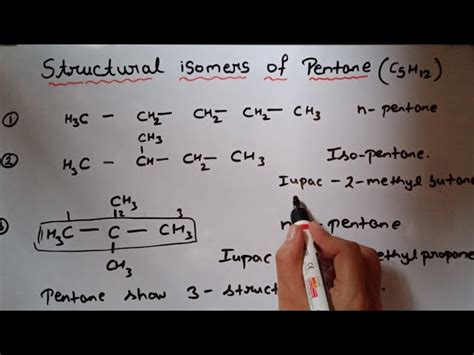 three structural isomers have the formula c5h12 draw the 58 off