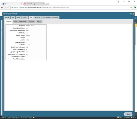 Basic Mp Bgp Lab Cisco Router Palo Alto Fortinet